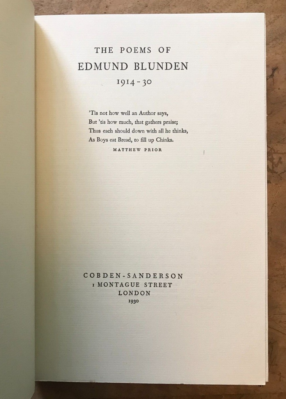 The Poems of Edmund Blunden 1914-30 1930 First Edition Hardback | eBay UK