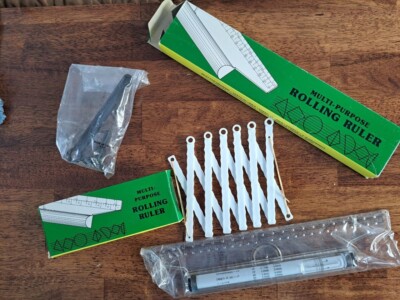 VTG Multi-Purpose Rolling Ruler In Original Box 12"/ 6" Set Included ...