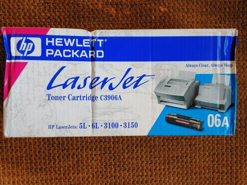 HP C3906A Black Toner Cartridge OEM Genuine NEW 06A LaserJet 5L 6L 3100 ...