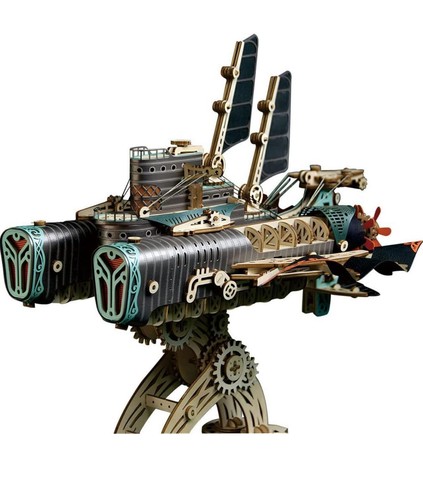 3D Wooden Puzzles for Adults, DIY Steampunk Spaceship Model Kit, | eBay