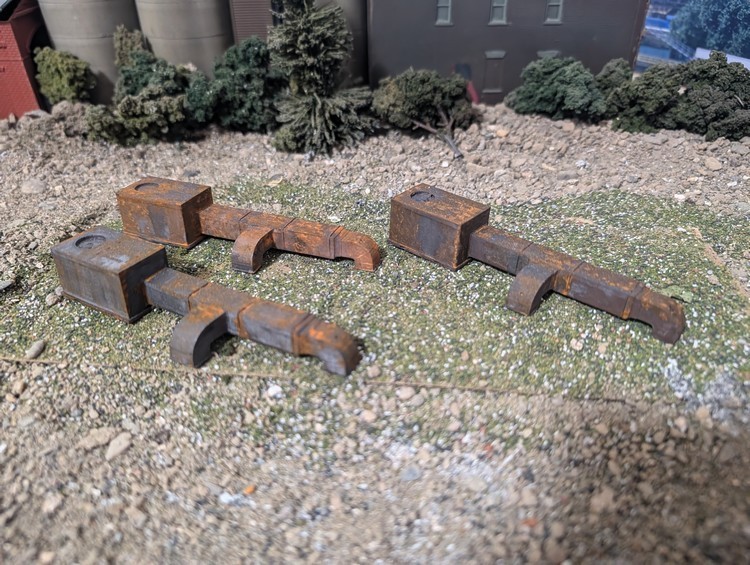 Custom Built 1/87 HO Scale Set of 3 Large Rusty Rooftop Ductwork ...