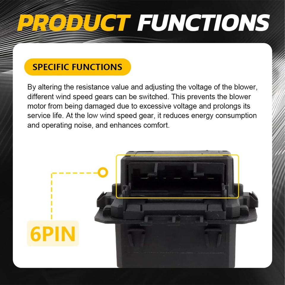 Heater Blower Motor Resistor 6441AF For Citroen C5 Peugeot 108 207 208 ...