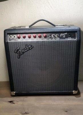 Fender Champ 12 Red Knob Guitar Amplifier w/ Footswitch Vintage READ ...