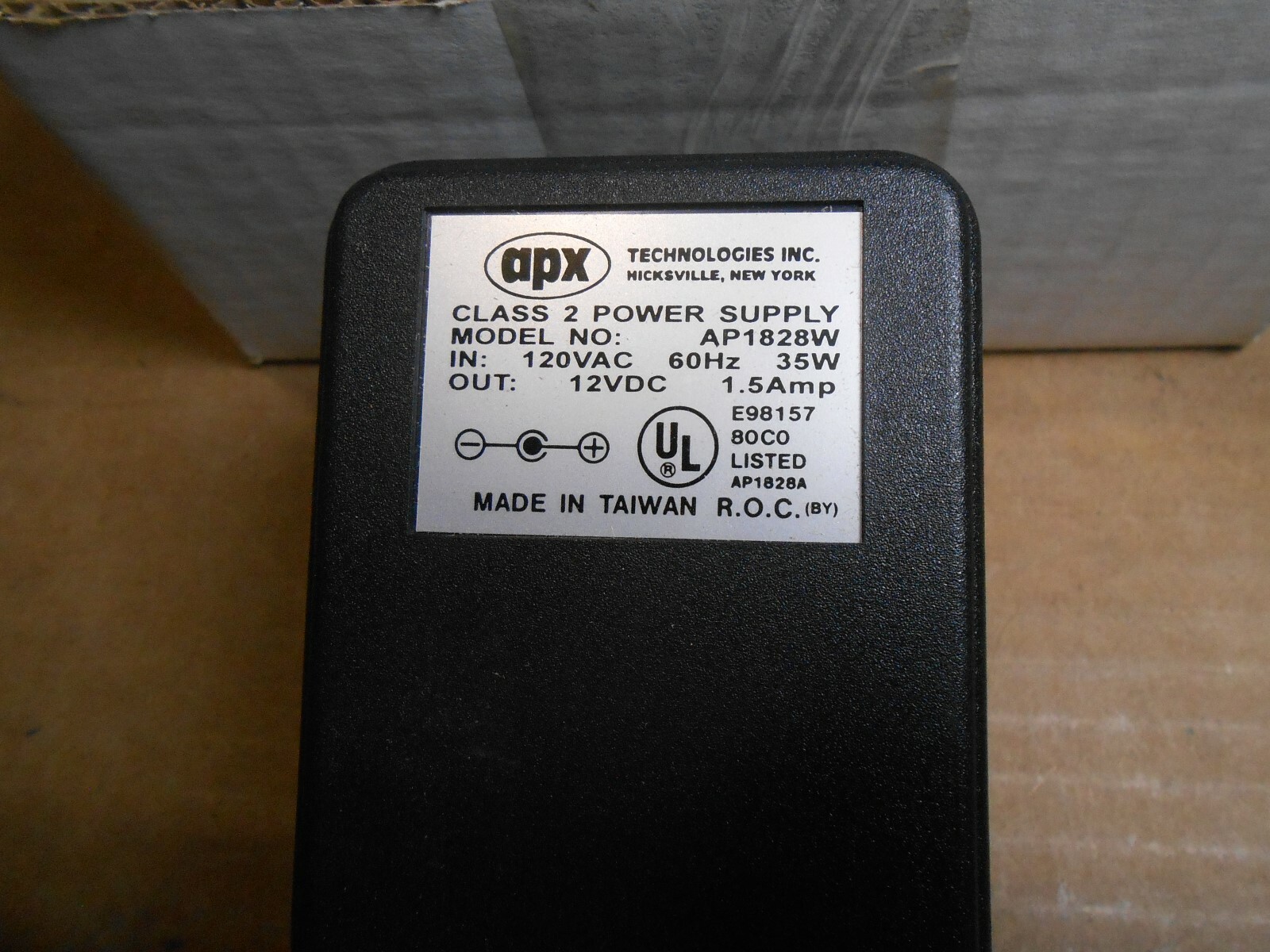 APX CLASS 2 POWER SUPPLY MODEL AP1828W | eBay