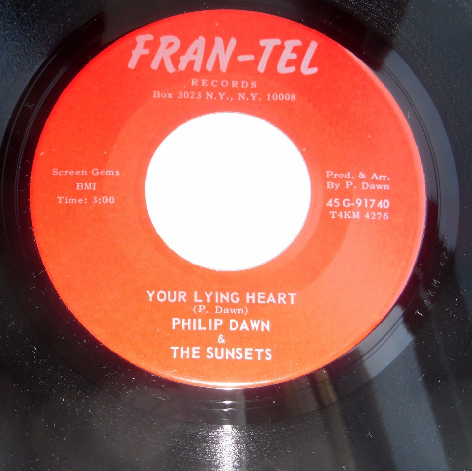 Philip Dawn & The Sunsets GARAGE Bopper 45 MISSIONARY TOM YOUR LYING ...