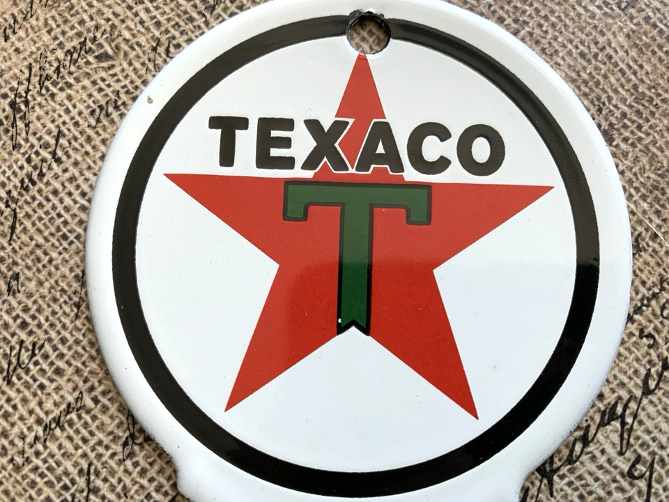 VINTAGE TEXACO MEN'S RESTROOM PETROLEUM PORCELAIN GAS PUMP STATION ...