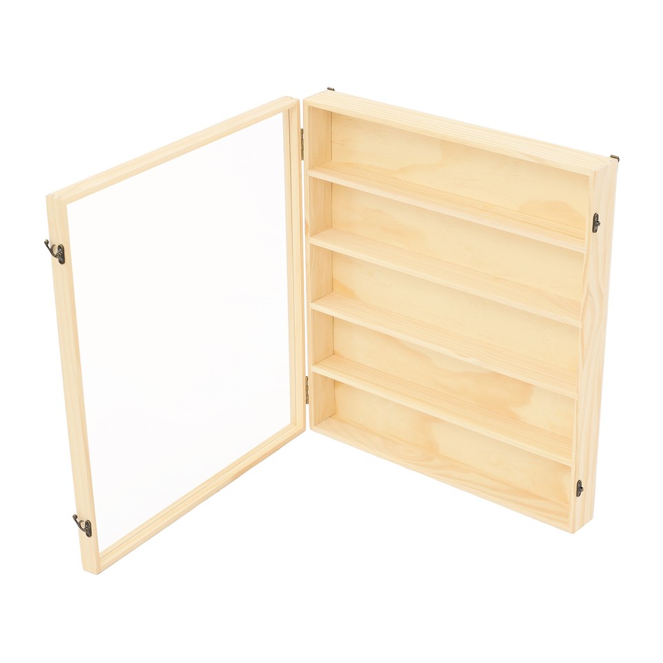 Wall-mounted Model Cars Display Case Wooden Display Cabinet 5-Tier ...