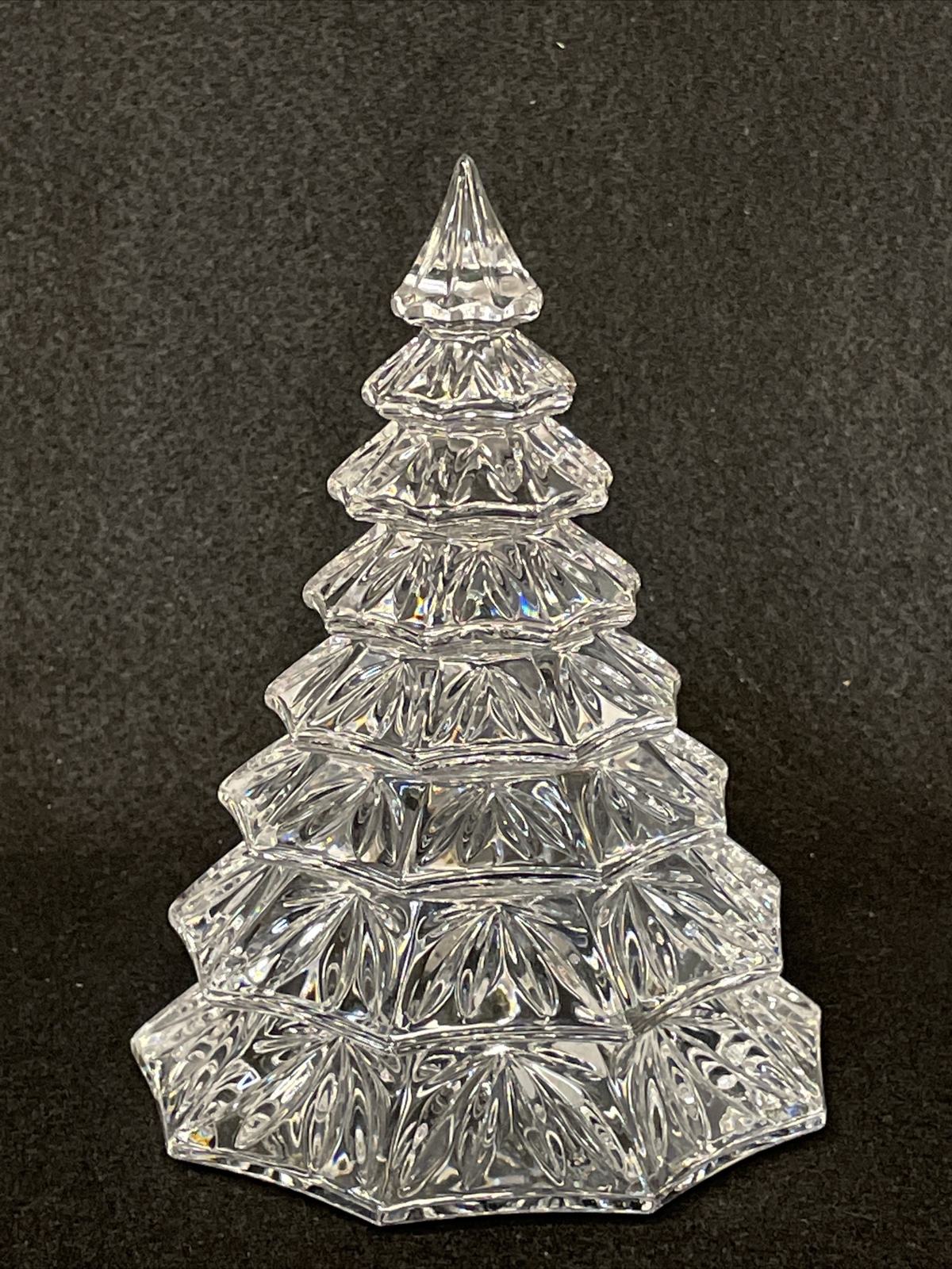 Waterford Crystal Clear Sculpted Christmas/Evergreen Tree 6.5”tall | eBay