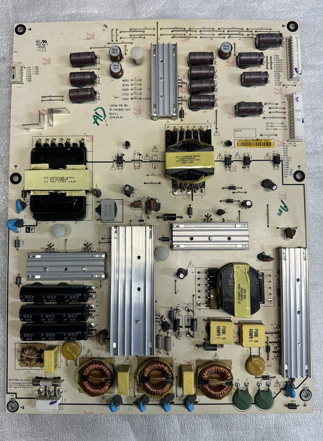 VIZIO P602UI-B3 Power Supply Board 09-60CAP060-00