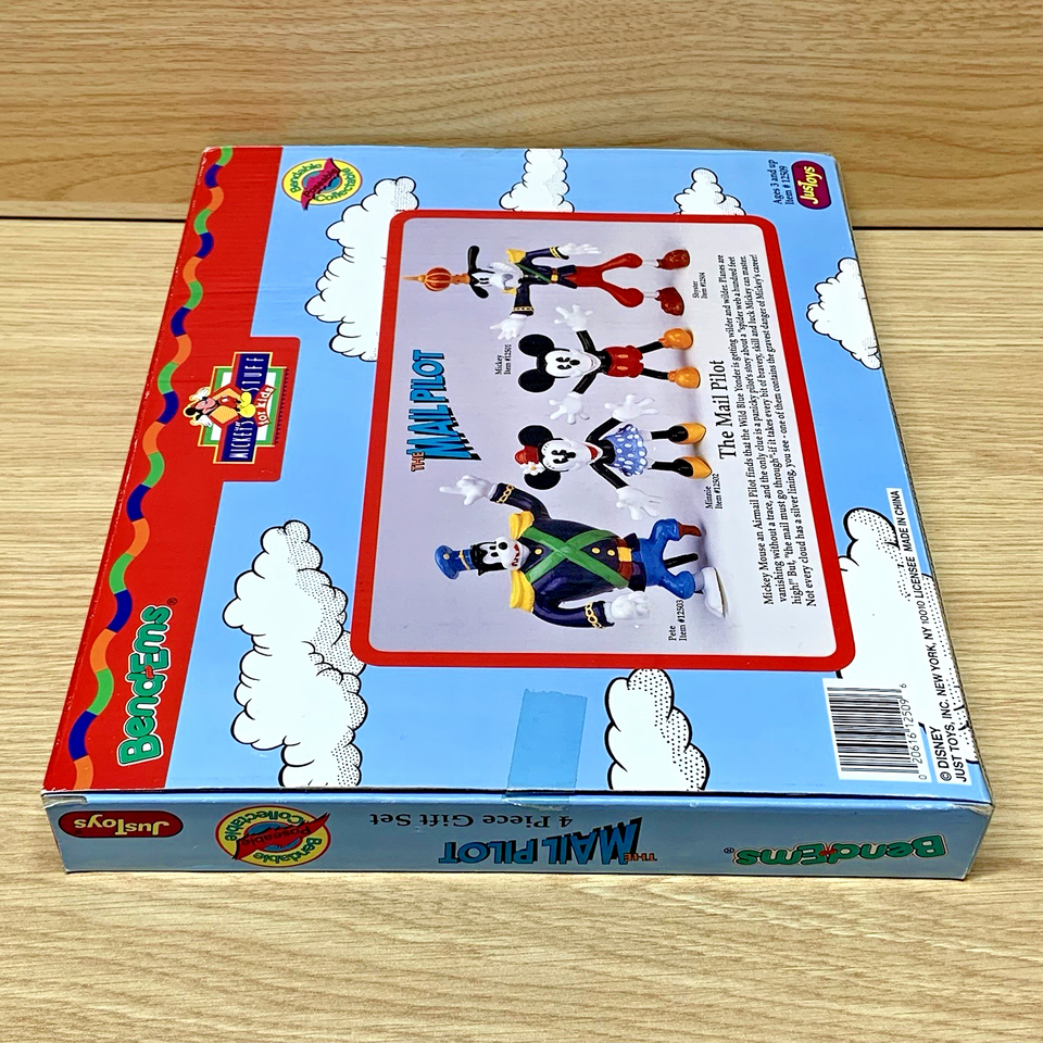 Vintage 1992 Mickey Mouse Mail Pilot BendEms Figure Set – Mickey Minnie ...