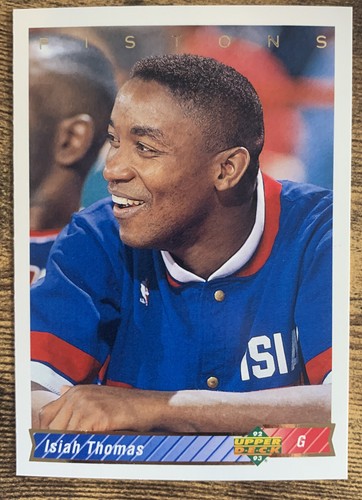 Isiah Thomas 1992-93 Upper Deck #263 Detroit Pistons basketball card ...