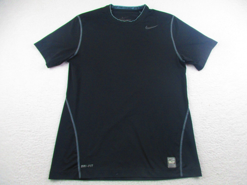 Nike Pro Combat Shirt Mens Medium M Black DriFit Fitted Football ...