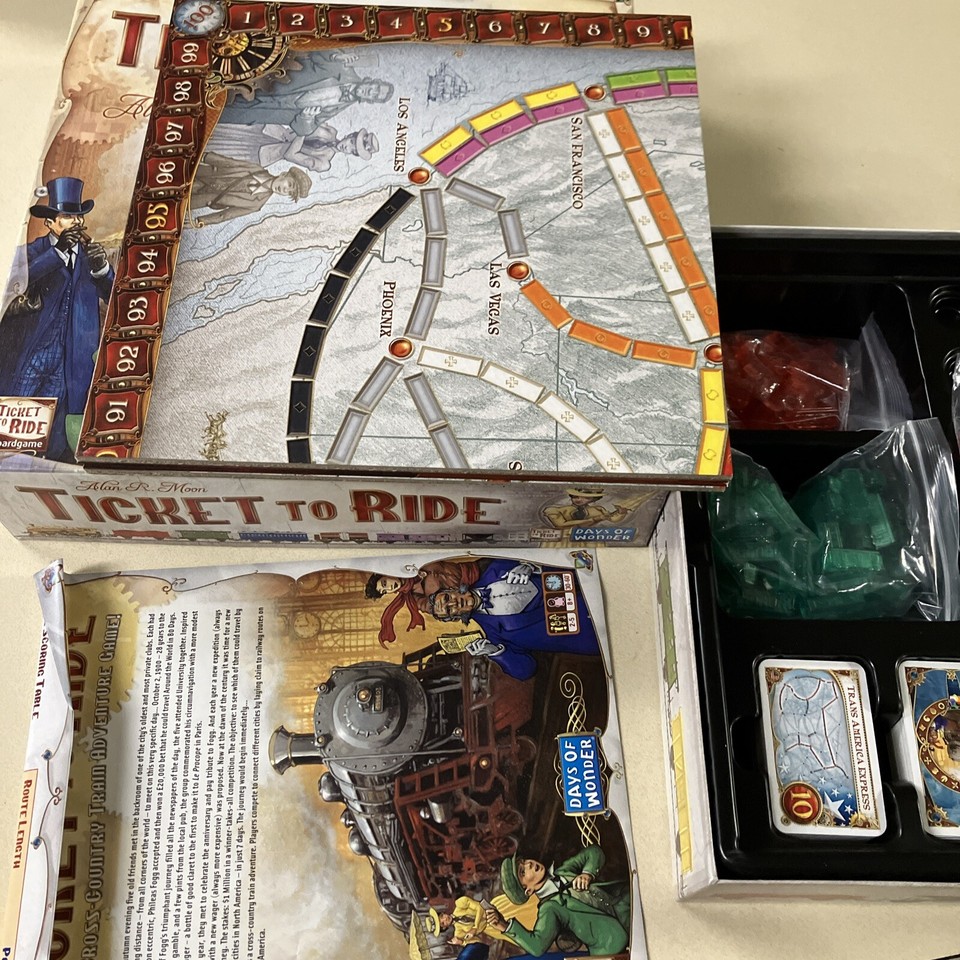 Ticket To Ride Board Game - 100% Complete Days of Wonder 9780975277324 ...