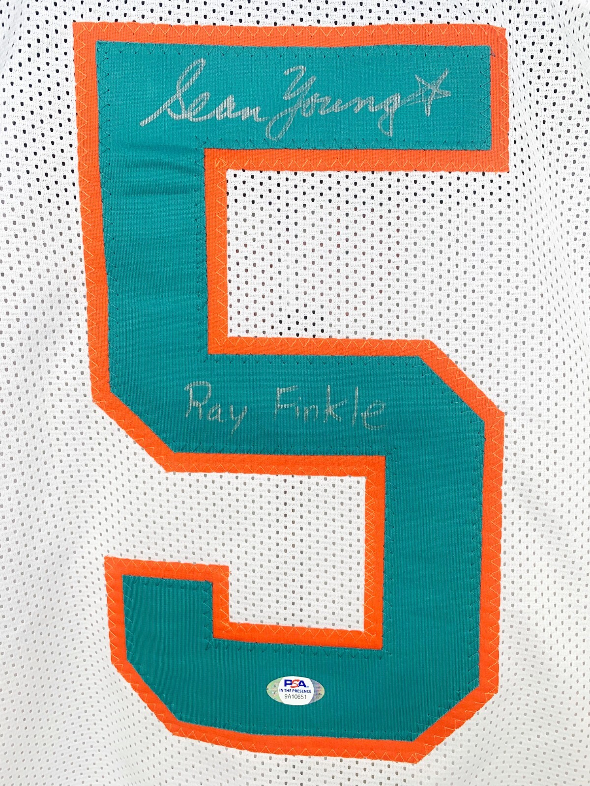 Sean Young autographed signed inscribed jersey Miami Dolphins PSA COA ...