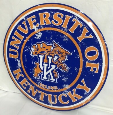 24" EMBOSSED METAL UNIVERSITY OF KENTUCKY SIGN / COLLEGE SIGNS ...