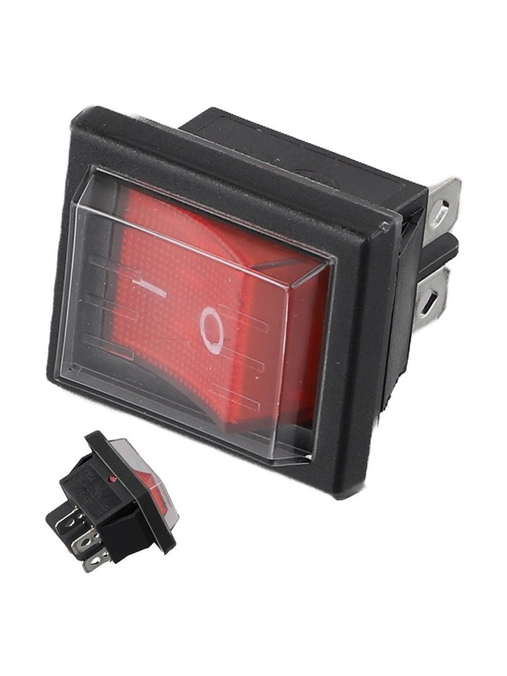 16A 250V Rocker Switch ON/OFF Switch With Light With Waterproof Cover ...