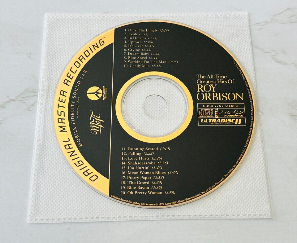 Roy Orbison The All Time Greatest Hits CD MFSL ULTRADISC II 24KT GOLD ...