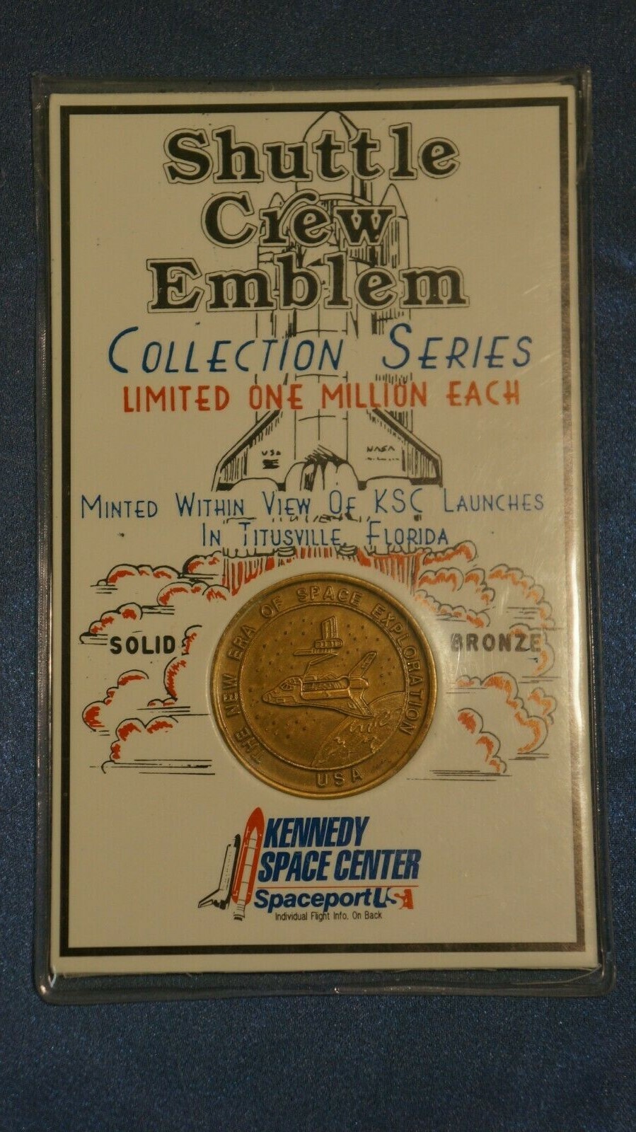 1994 SOLID BRONZE SHUTTLE CREW EMBLEM COLLECTION SERIES STS ENDEAVOUR ...