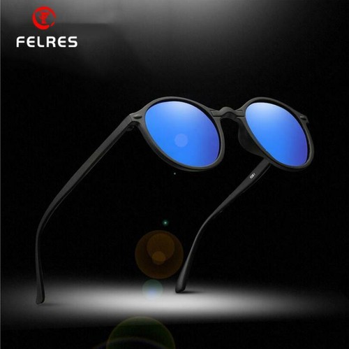 FELRES Men Women Polarized Round Retro Sunglasses Classic Driving ...