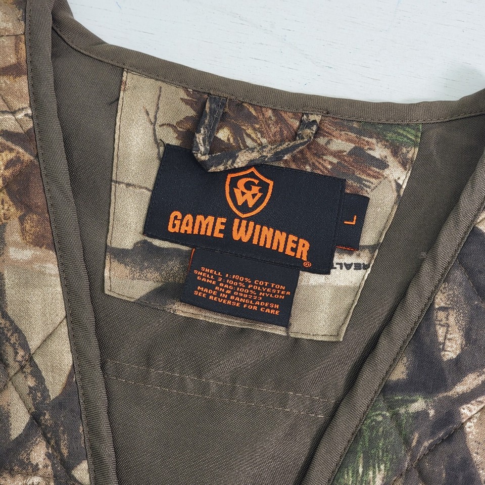Game Winner Hunting Padded Vest Realtree Camo Hardwoods AP Men's Sz L ...