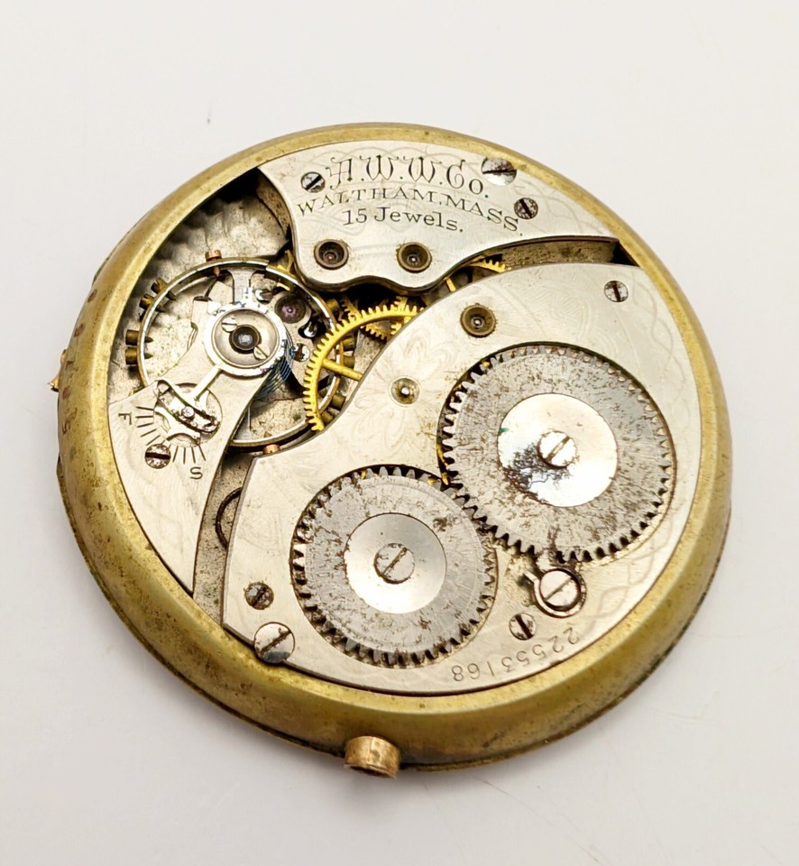 Antique ca. 1919 Waltham Pocket Watch PARTS/REPAIR Grade 1420 Model ...