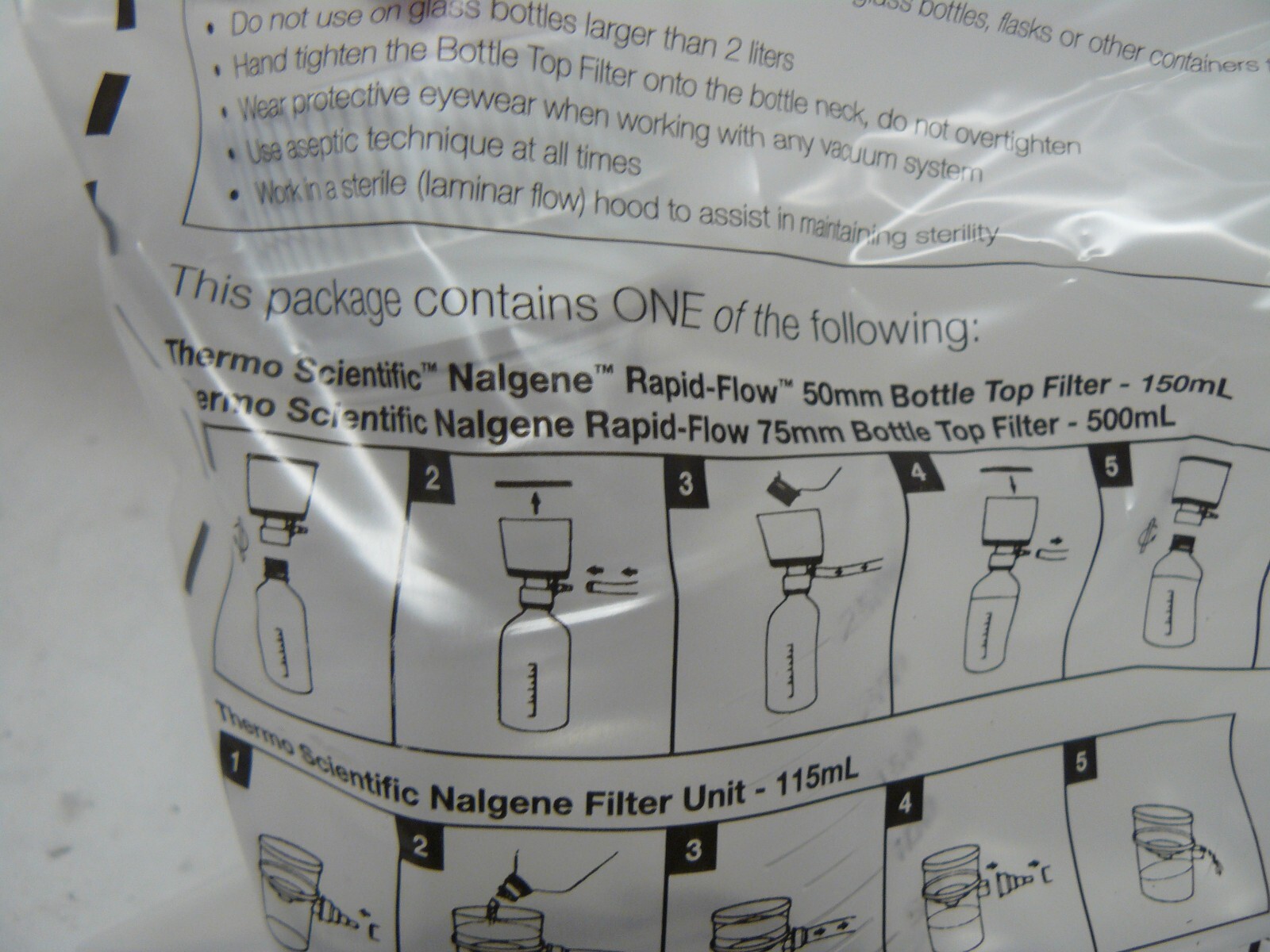 Thermo Scientific 455-0250 Nalgene Rapid-Flow Sterile Filter Storage ...