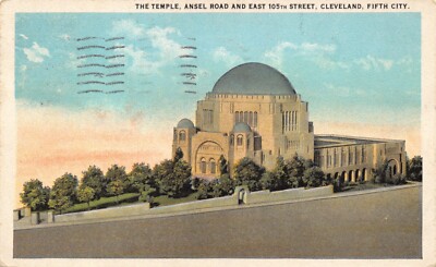 OH~OHIO~CLEVELAND~(JEWISH) TEMPLE~ANSEL ROAD & EAST 105TH ST~MAILED ...