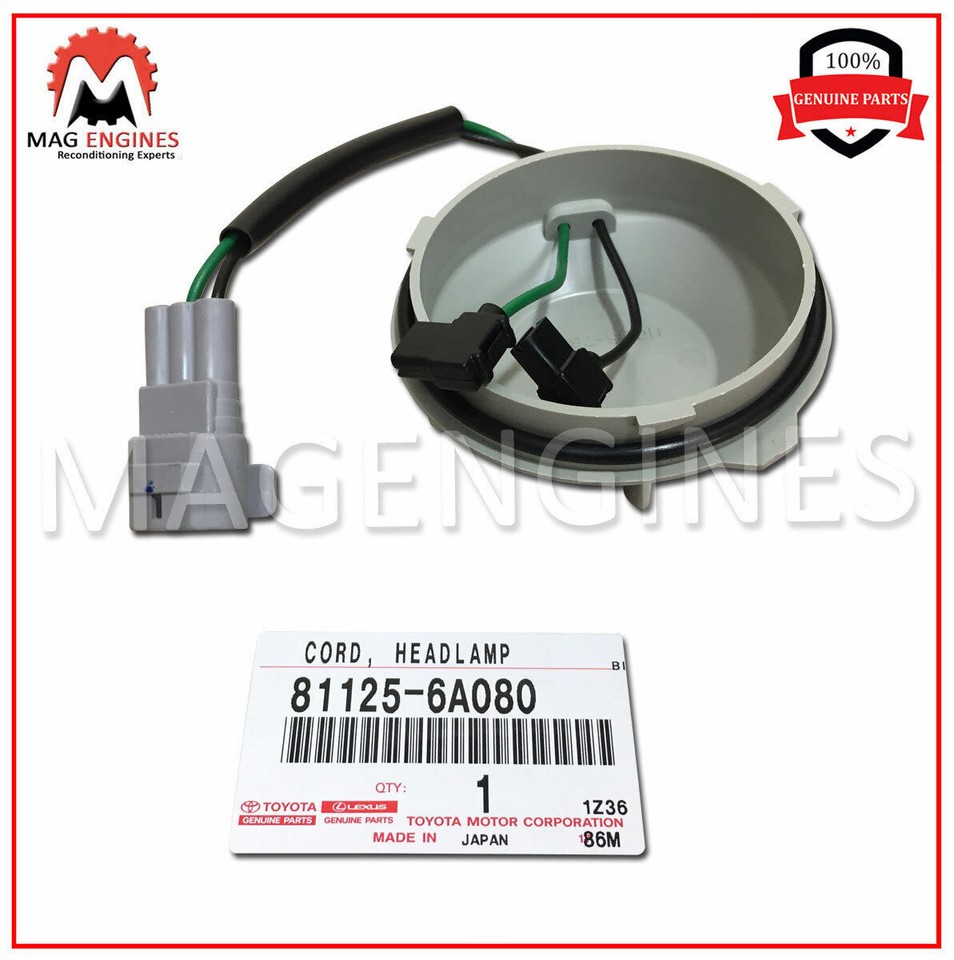 81125-6A080 GENUINE OEM HEADLAMP CORD 811256A080 | eBay