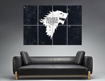 GAME OF THRONES WINTER IS COMING NEW Poster Grand format A0 Large Print ...