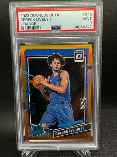 2023-24 Optic Derek Lively II Orange Rated Rookie SP /199 #245 Mavs PSA ...