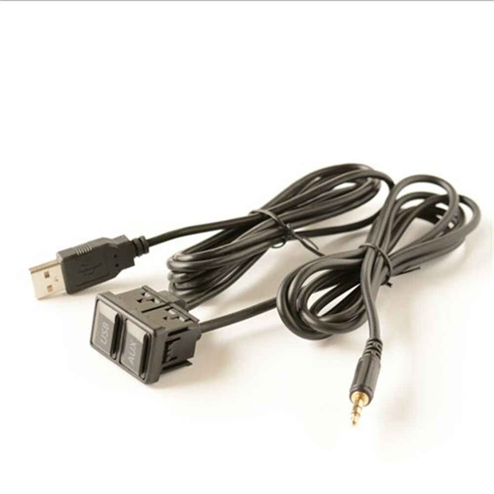 1Set Car Dash Mount AUX USB Port Panel Auto Boat USB Extension Cable ...