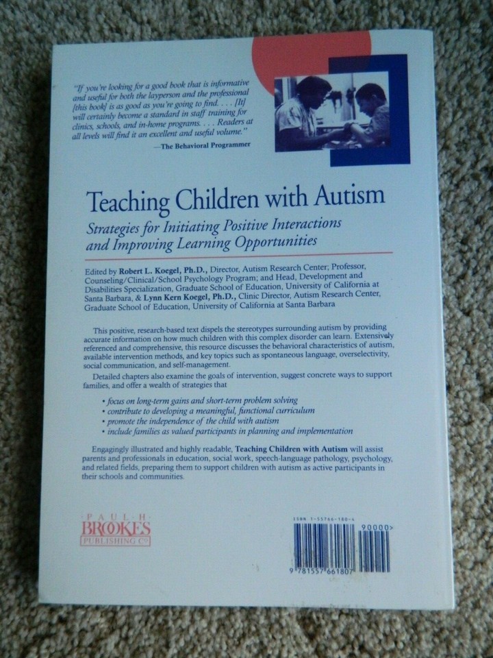 Teaching Children with Autism by Robert L. Koegel & Lynn Kern Koegel ...