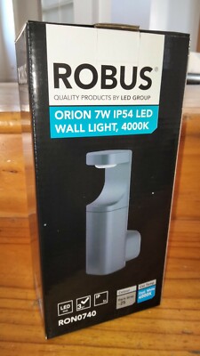 ROBUS Orion 7W Cool White Dark Grey LED Wall Light | eBay Australia
