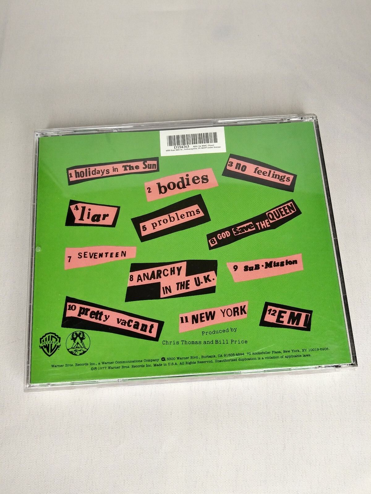 Sex Pistols Never Mind The Bollocks Heres The Sex Pistols Cd Warner