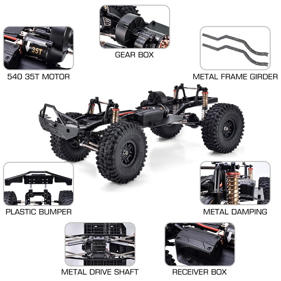Chassis Frame Wheelbase Mounted For 1/10 SCX10II 90046 RC Crawler Car ...