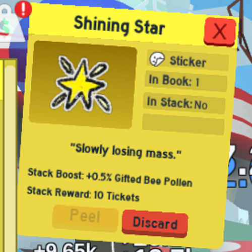 BEESMAS! - Shining Star Sticker - Roblox Bee Swarm Simulator | eBay.de