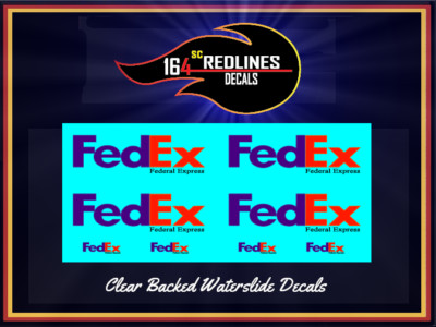 1/64th Delivery Van 'FedEx' Custom Decal SCR-0366 | eBay
