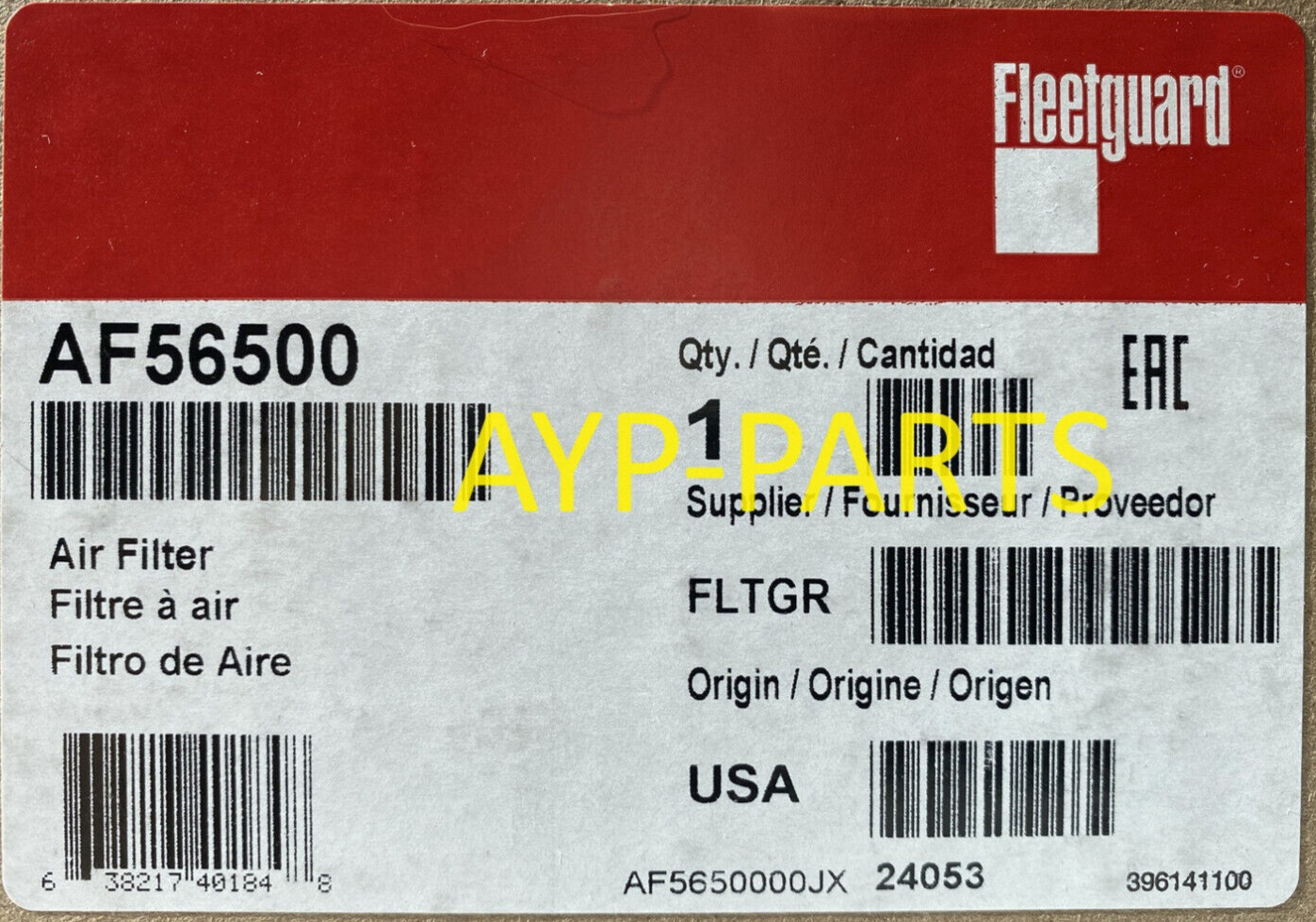 FLEETGUARD AF27879 - Air filter cross reference