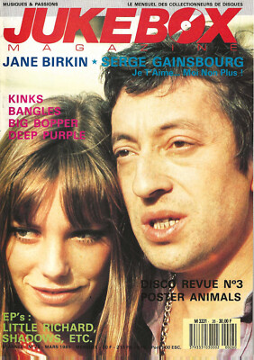 Juke Box Magazine n° 26 - Jane Birkin - Serge Gainsbourg (Mars 1989) | eBay
