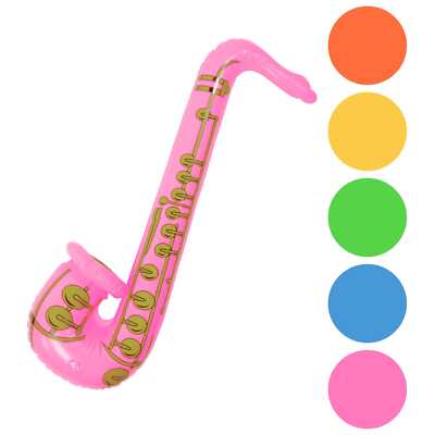 1 One Inflatable Blow Up Coloured Saxophone Jazz Band Music Instrument ...