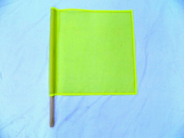 18" x 18" Hi Viz Yellow Mesh Safety Flags w/Stick (4pc) (Made In USA ...