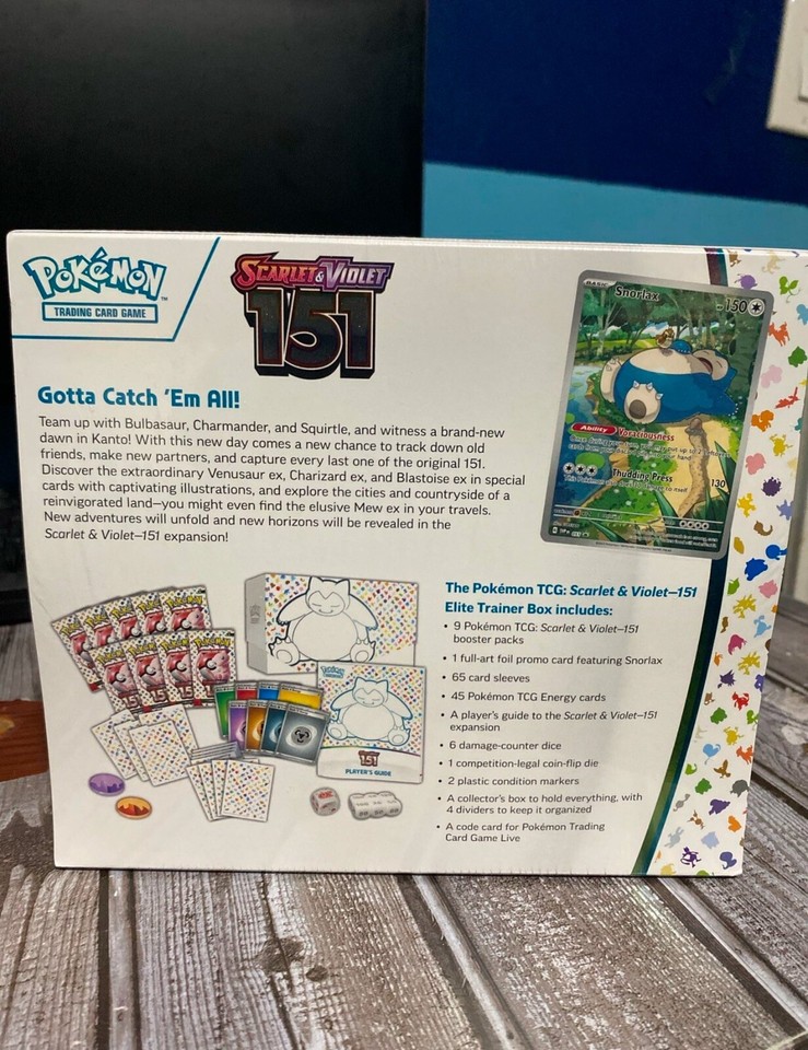 Pokémon TCG 151 Elite Trainer Box ETB Scarlet & Violet Factory Sealed ...