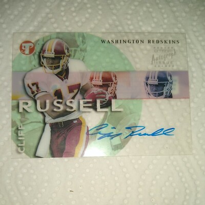 Cliff Russell 2002 Pristine Autograph Rookie Washington Redskins Utah ...