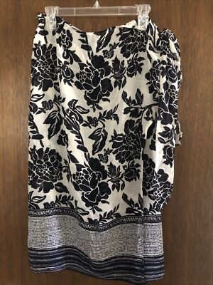 Talbots wrap skirt women’s 10p silk wool sheer overlay Nwt Office ...