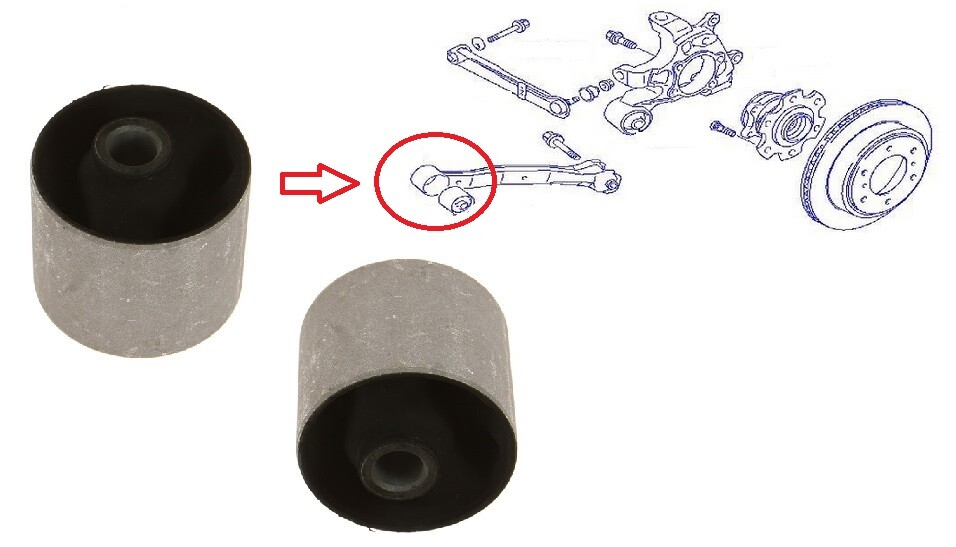 Rear Axle Control Trailing Arm Bushings Bushes for Mitsubishi Shogun ...