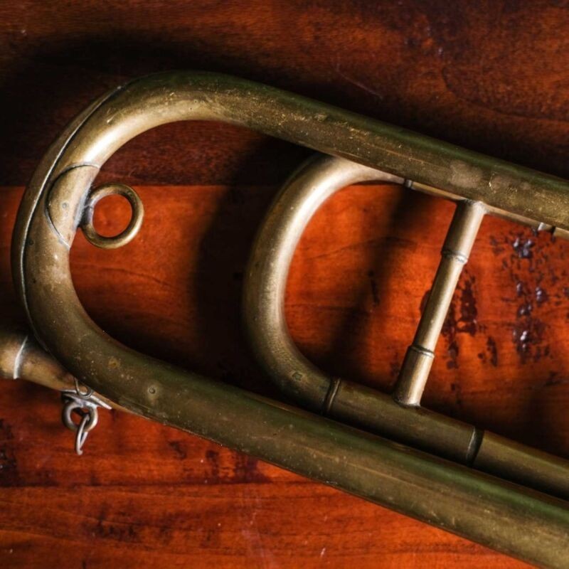 Antique French Brass Bugle Horn Couesnon Paris Military Signal | eBay