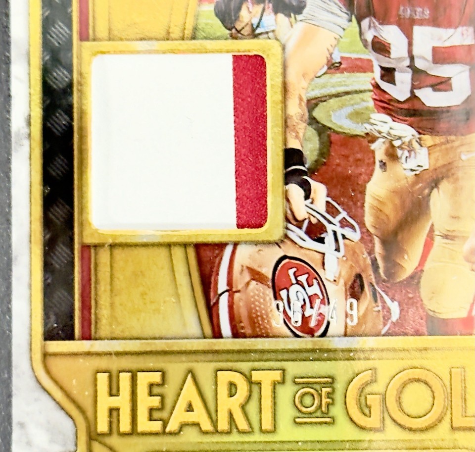 2023 Panini Gold Standard George Kittle Heart of Gold Relic #36/49 ...