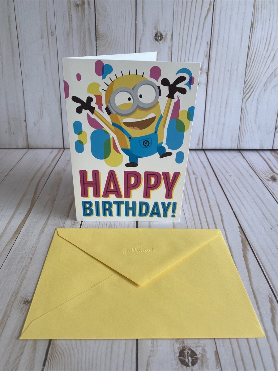 Despicable Me Happy Birthday Card Despicable Me Minions Celebrating