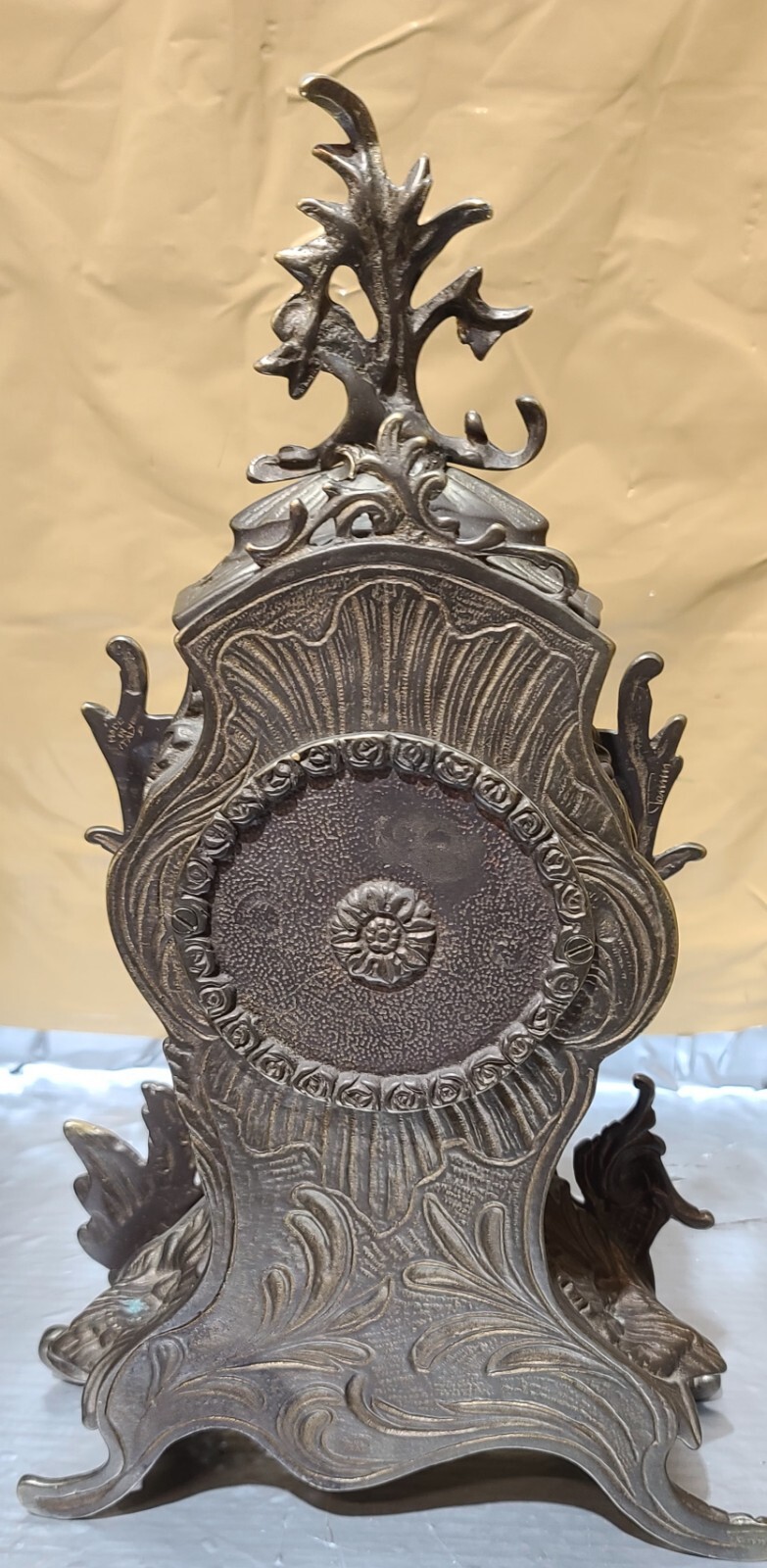 French Bronzed Metal Quartz Shelf Clock Hechinger Movement Germany | eBay