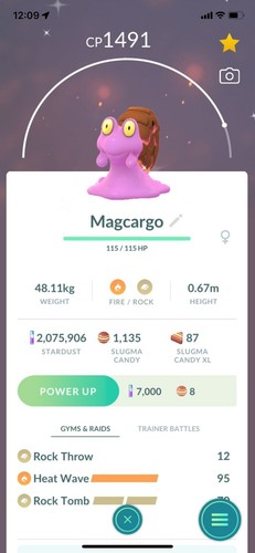 💪PVP BEASTS!💪 SHINY MAGCARGO W/3RD MOVE +1500CP! - PKMN GO - NON ...